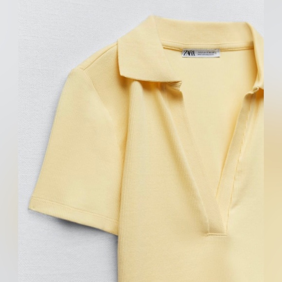Zara | Tops | Zara Ribbed Polo Tshirt | Poshmark